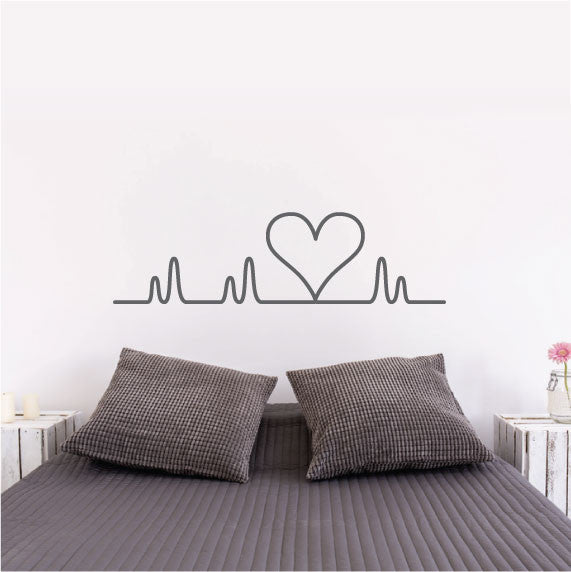 Heart Beat Love Wall Sticker Design - Fixate