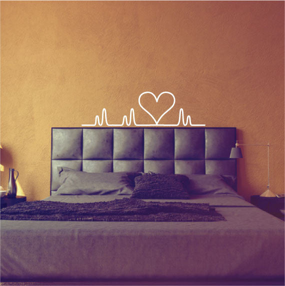 Heart Beat Love Wall Sticker Design - Fixate