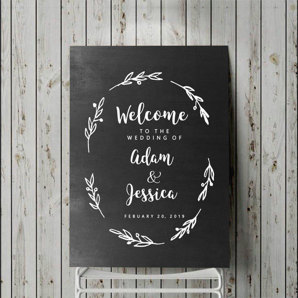 Welcome To The Wedding Sign Vinyl Decal Signage - Fixate